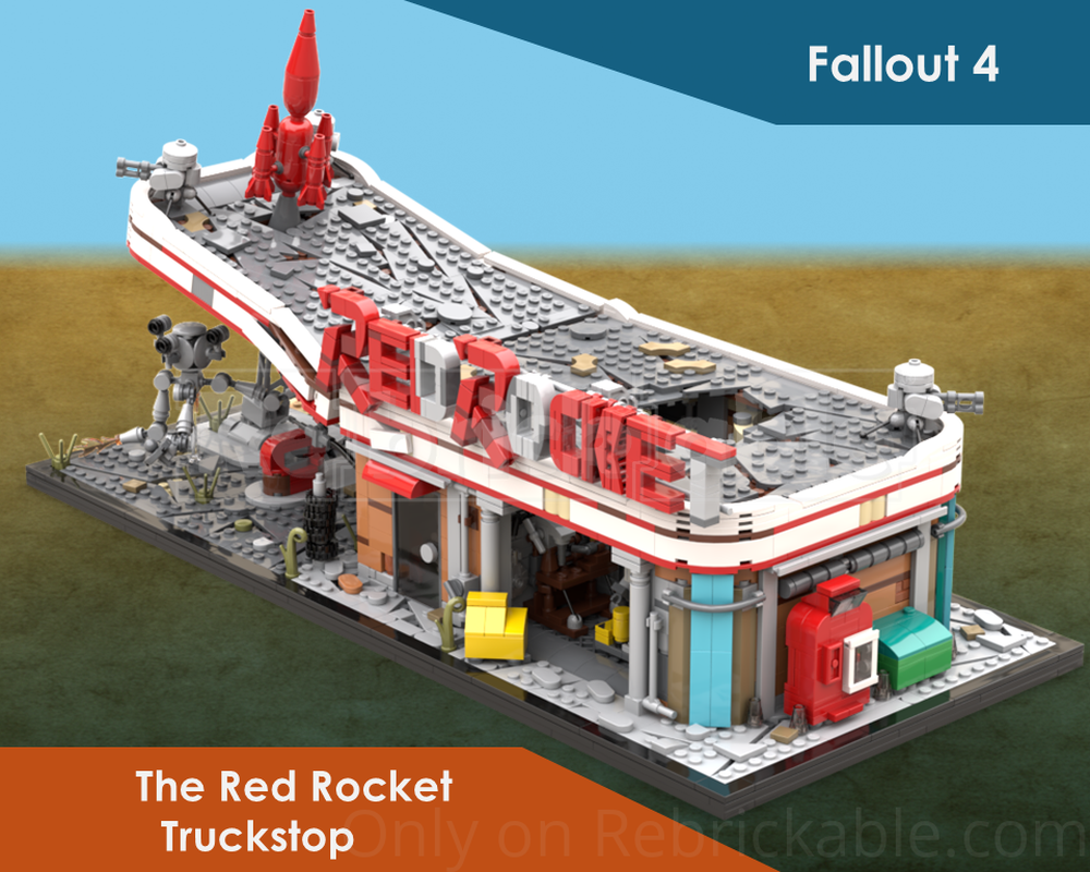 LEGO MOC Fallout Red Rocket Gas Station by AKIRA5000gold | Rebrickable ...