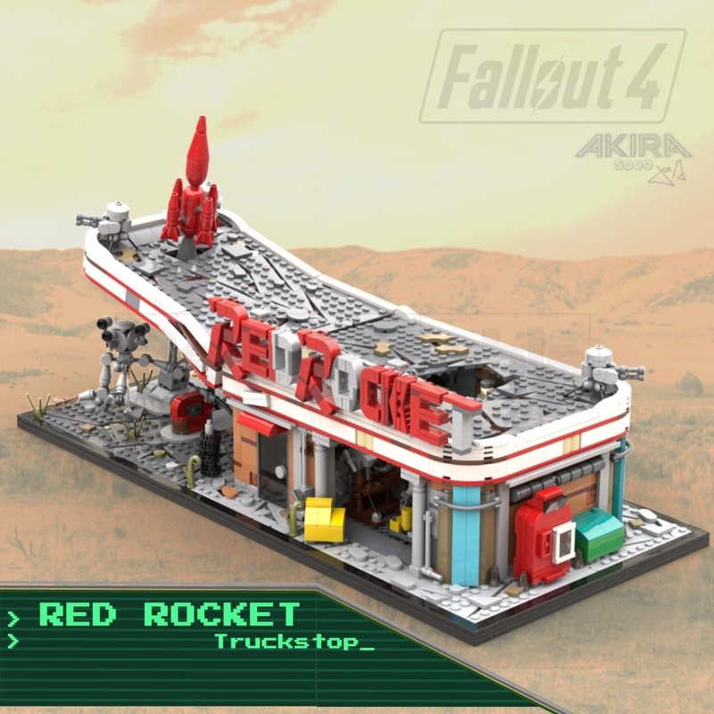 LEGO MOC Fallout Red Rocket Gas Station by AKIRA5000gold | Rebrickable ...
