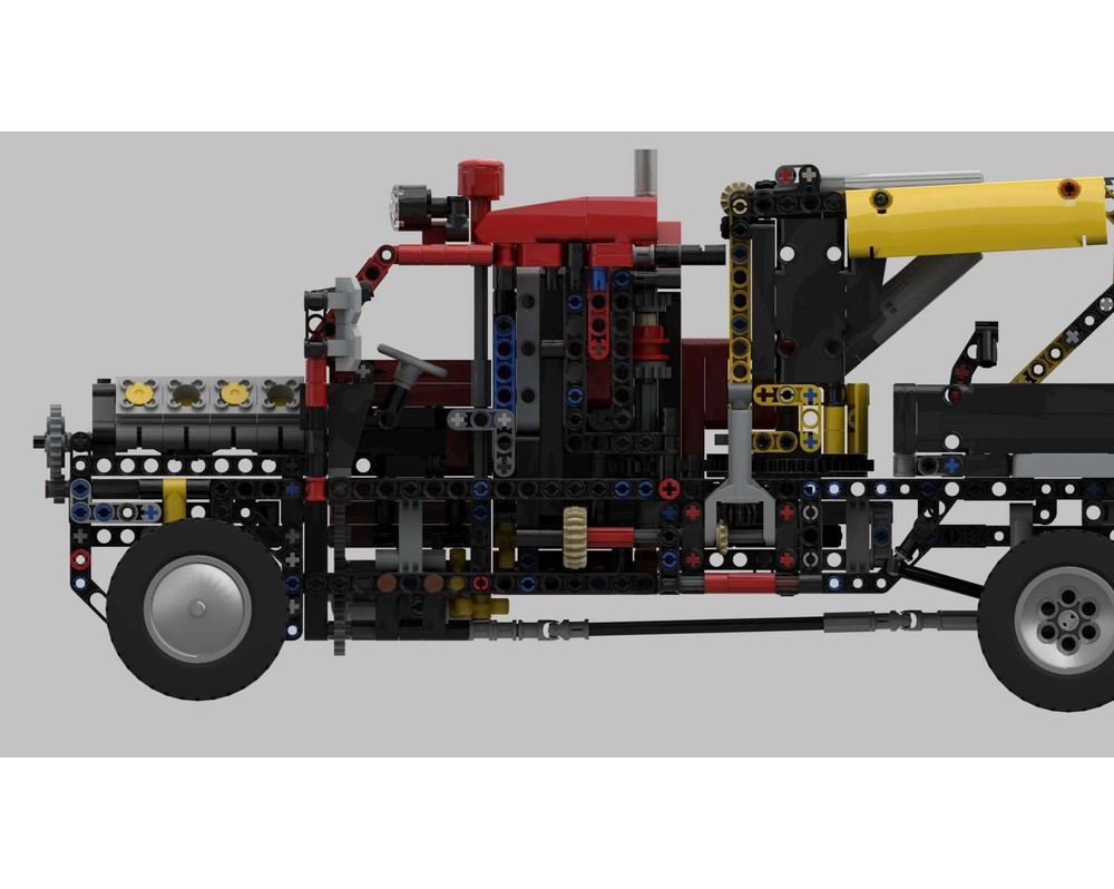 Lego Moc Red American Cranetruck By Pumluf Rebrickable Build With Lego