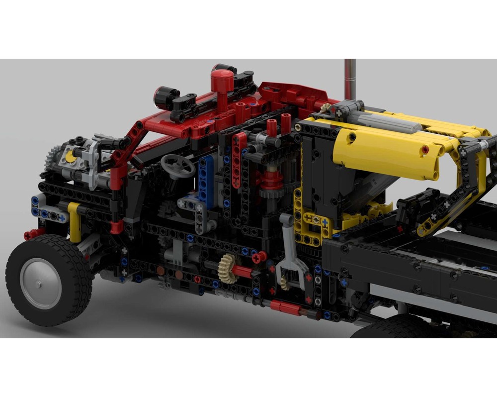 Lego Moc Red American Cranetruck By Pumluf Rebrickable Build With Lego