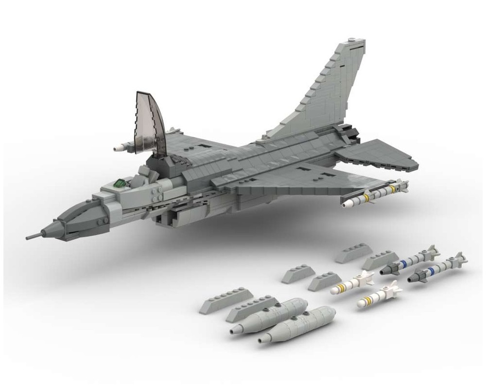 Lego Moc F 16 Flying Falcon By Brickperson Rebrickable Build With Lego