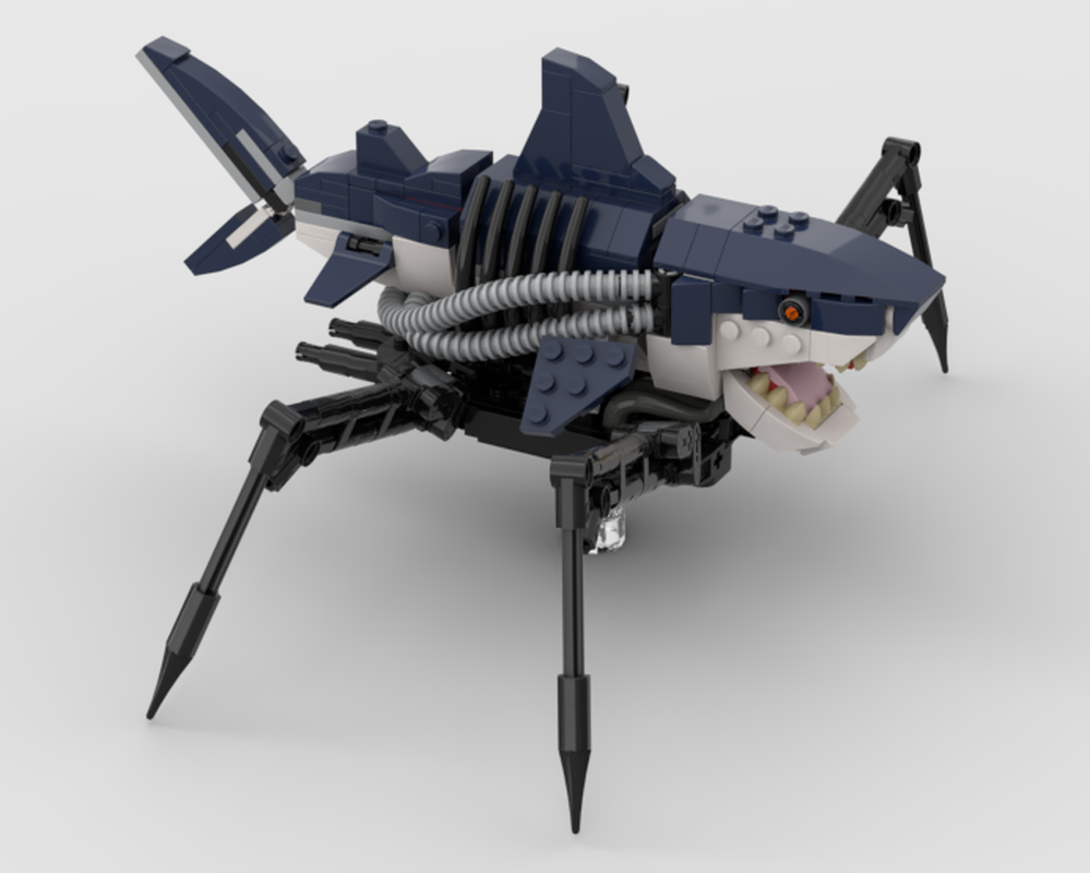 LEGO MOC Junji Ito`s GYO shark by McMOC | Rebrickable - Build with LEGO