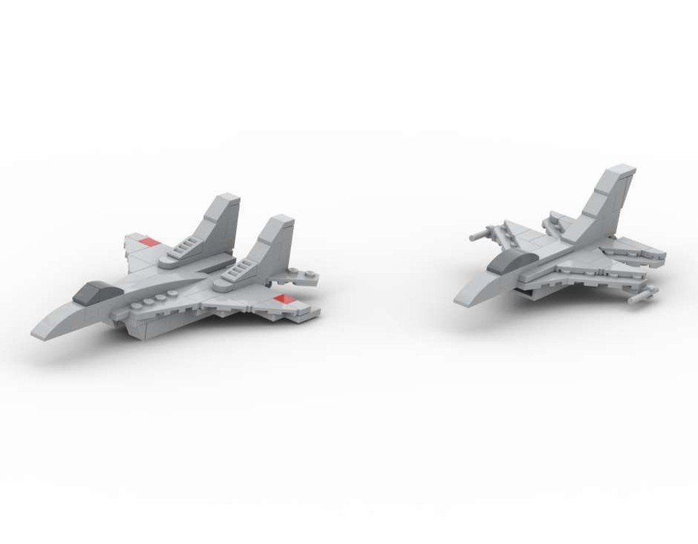 LEGO MOC F-16 and Mig-29 (Mig-35) - 1/110 scale by Vincent W ...