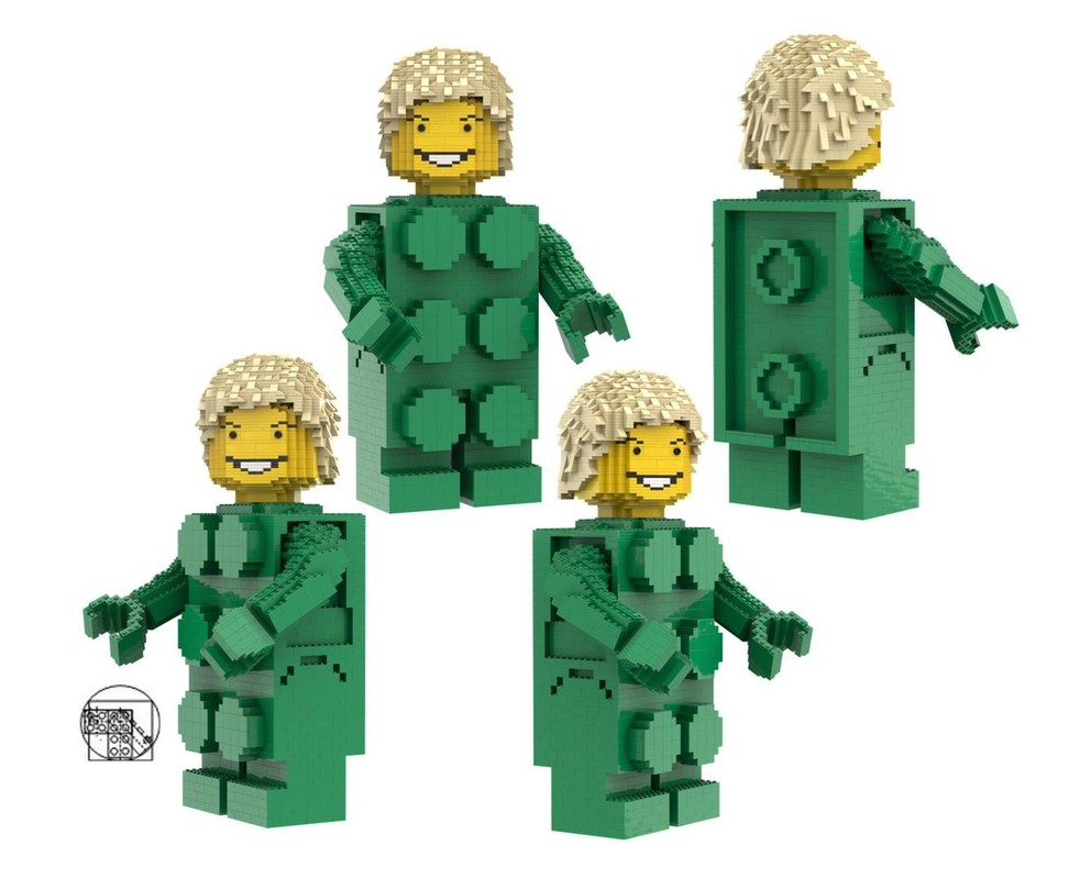 LEGO MOC-207570 Maxi figure green brick costume by Bricksculpture.net ...