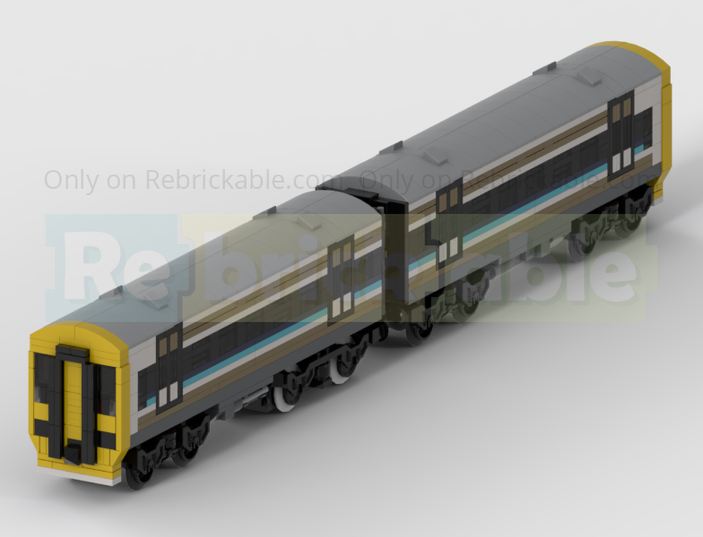 LEGO MOC Class 158 Two Carriage DMU Train In Regional Railways Livery ...