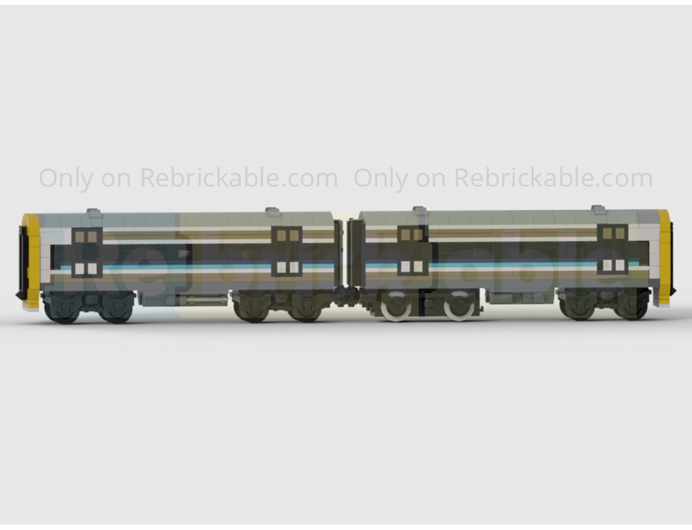 Lego Moc Class 158 Two Carriage Dmu Train In Regional Railways Livery