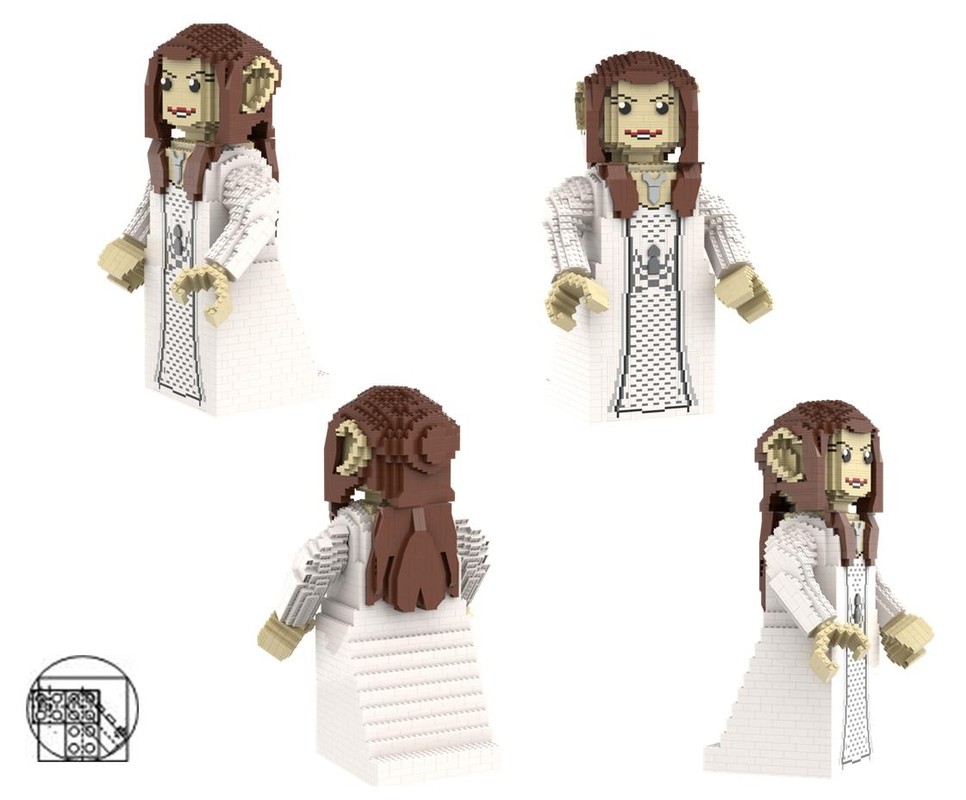 LEGO MOC Maxi figure white Arwen by Bricksculpture.net | Rebrickable ...