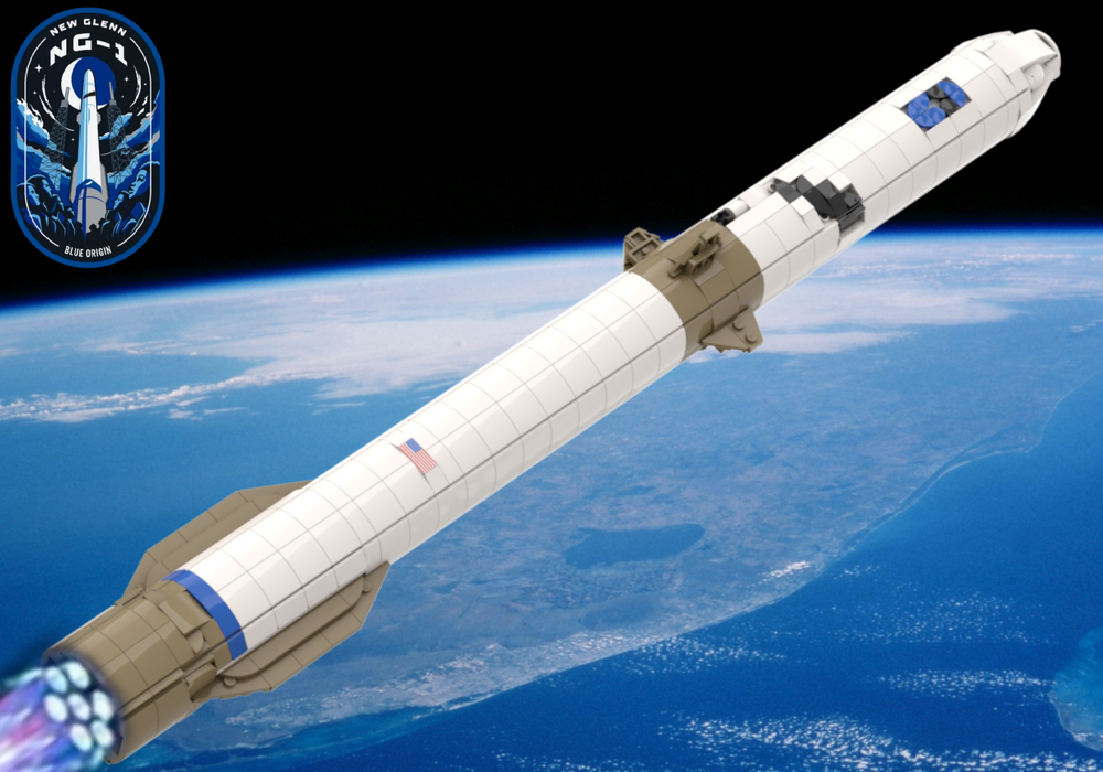 LEGO MOC New Glenn Rocket (1:160 SLS Scale) by OrchardBuilds ...