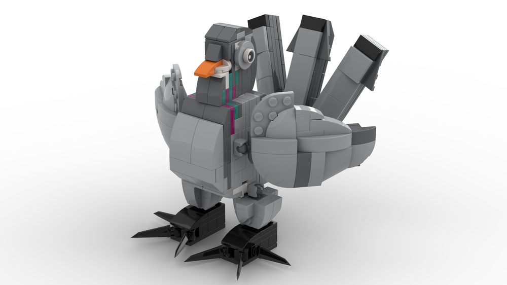 LEGO MOC Fan Tail Pigeon by Slimemike | Rebrickable - Build with LEGO