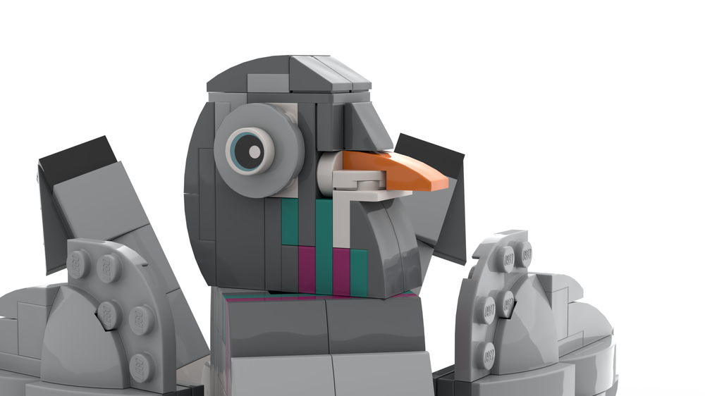 LEGO MOC Fan Tail Pigeon by Slimemike | Rebrickable - Build with LEGO