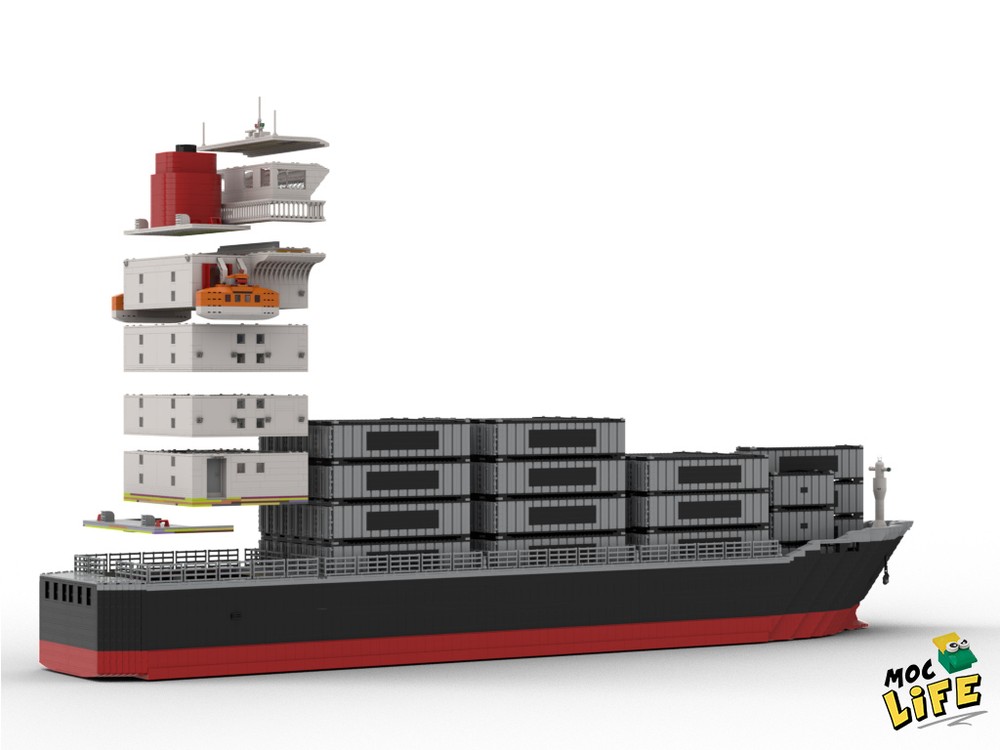LEGO MOC Container ship by MocLife | Rebrickable - Build with LEGO