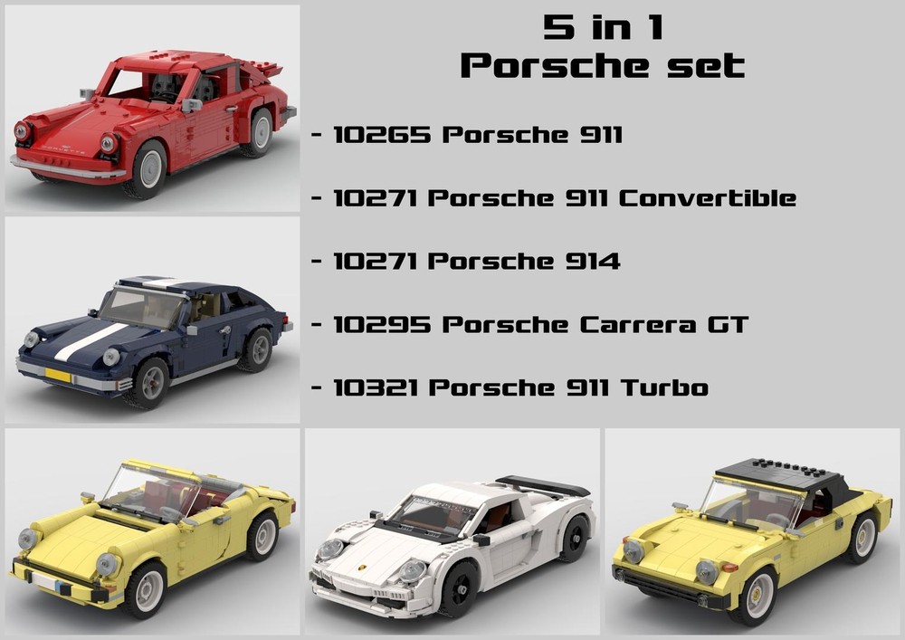 LEGO MOC 5 in 1 Porsche set by Kirvet | Rebrickable - Build with LEGO