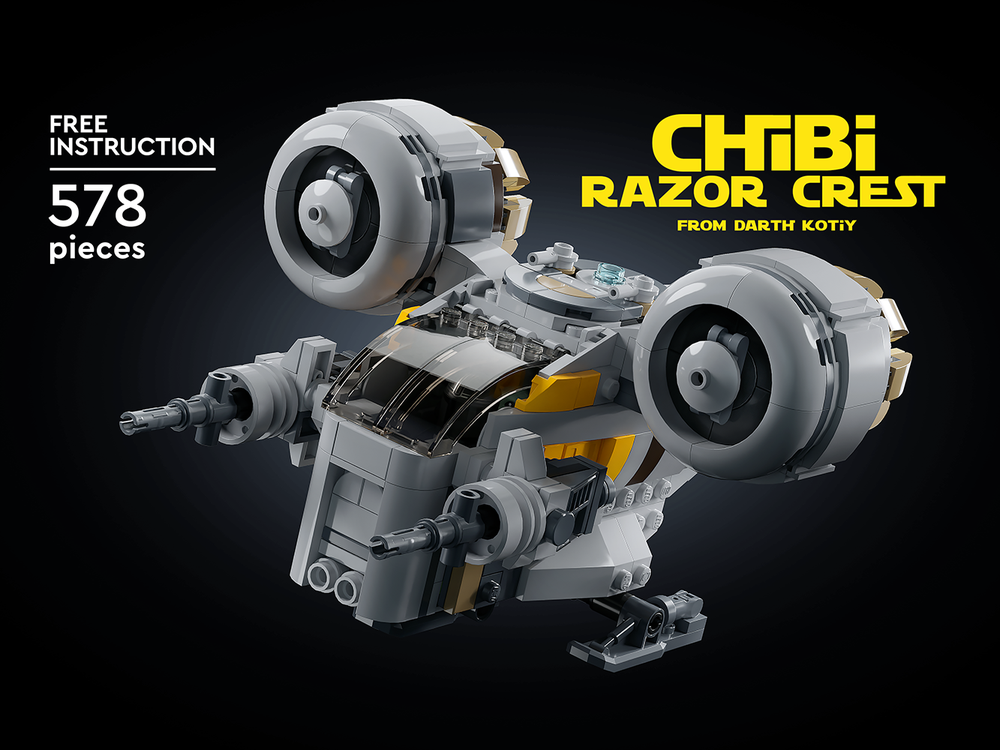 LEGO MOC Chibi Razor Crest by Darth_Kotiy | Rebrickable - Build with LEGO