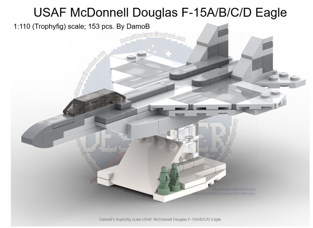 LEGO MOC USAF McDonnell Douglas F-15 Eagle by DamoB | Rebrickable ...