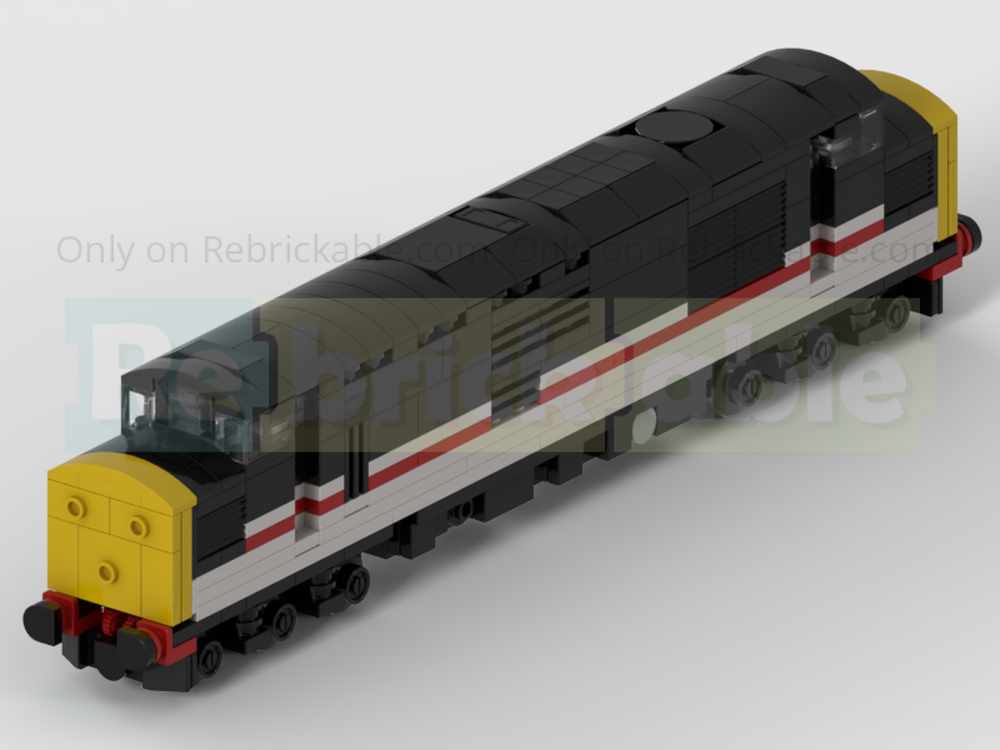 LEGO MOC 4-Wide BR Class 37 Diesel Locomotive Train in Intercity Livery ...