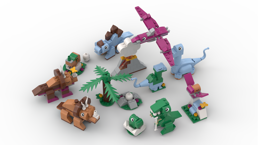 LEGO MOC 11041 5 Dinosaurs by Lenarex | Rebrickable - Build with LEGO