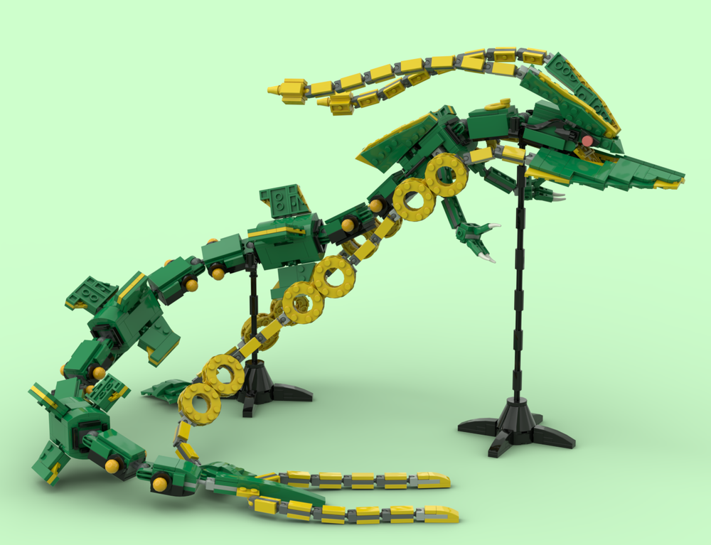 LEGO MOC Mega Rayquaza (Pokemon) by Green73 | Rebrickable - Build with LEGO