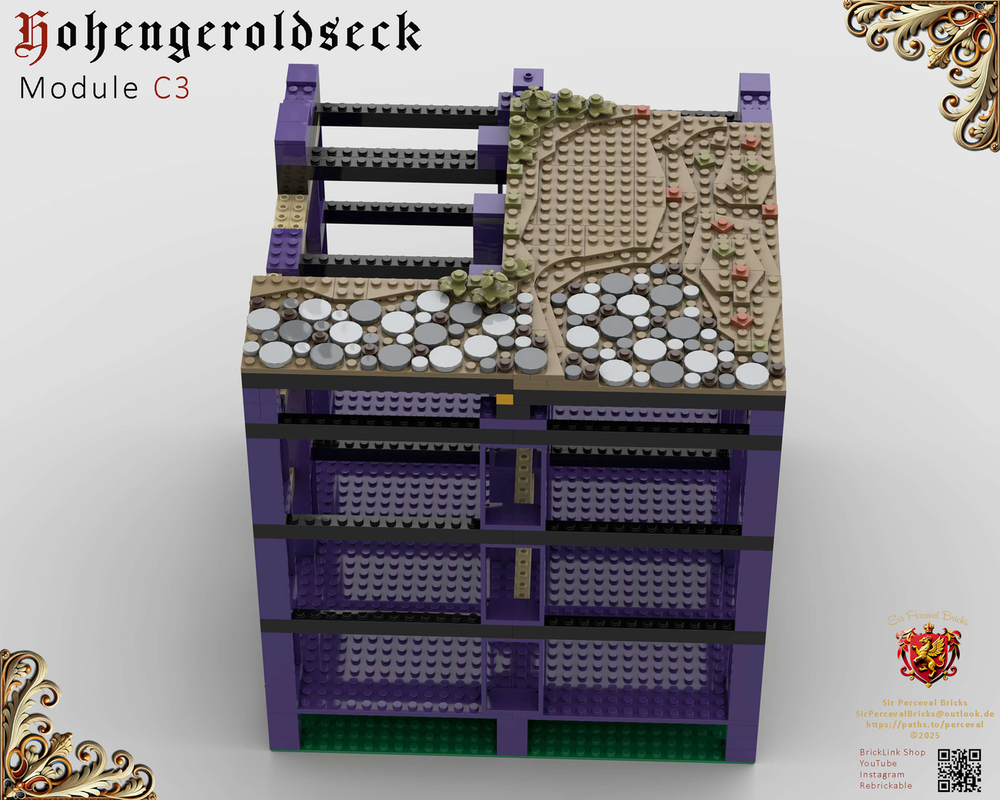 LEGO MOC C3 Castle Hohengeroldseck - Substructure & castle courtyard ...