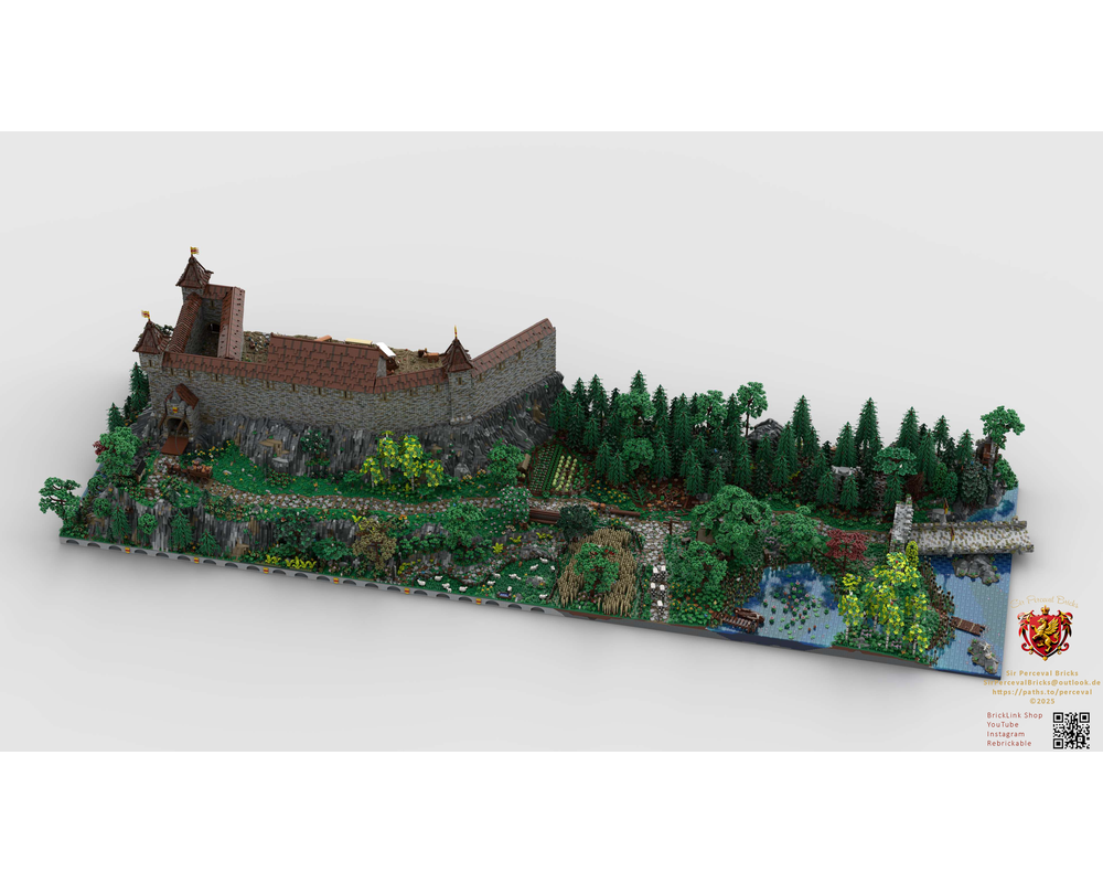 Lego Moc C4 Castle Hohengeroldseck Substructure And Castle Courtyard