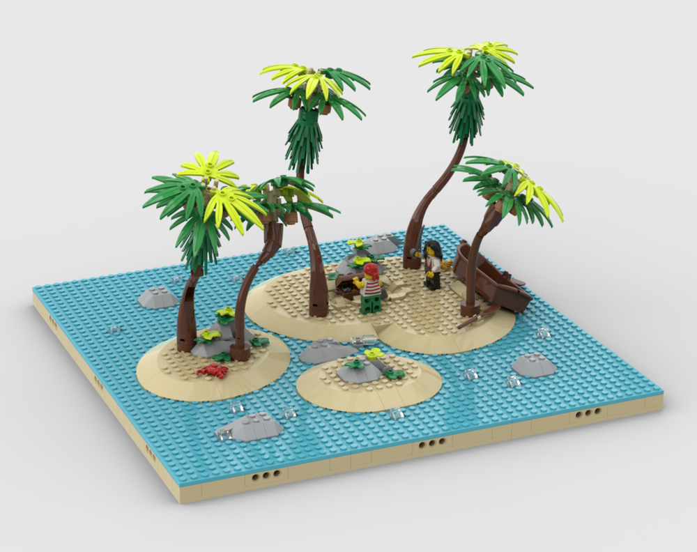LEGO MOC Pirates Diorama - Deserted Island by gabizon | Rebrickable ...