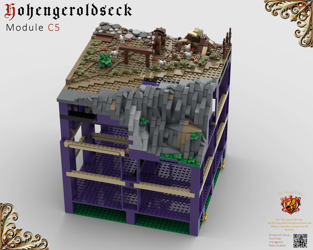 LEGO MOC C5 Castle Hohengeroldseck - Castle courtyard (Castle Part 1 ...