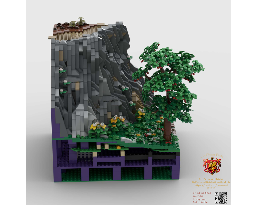 Lego Moc C6 Castle Hohengeroldseck Landscape With Cherry Tree Castle