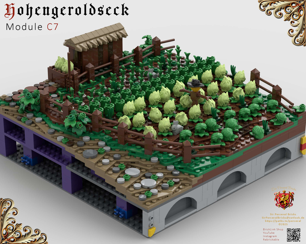 LEGO MOC C7 Castle Hohengeroldseck - Vegetable field & bee hive (Castle ...