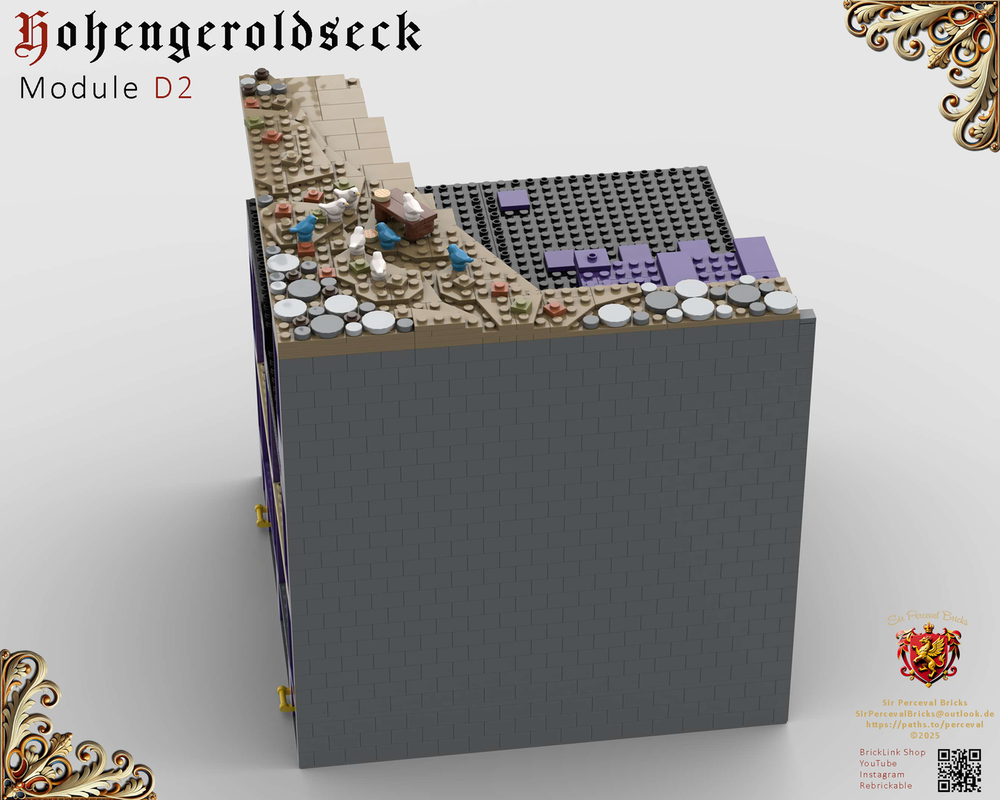 LEGO MOC D2 Castle Hohengeroldseck - Substructure & castle courtyard ...