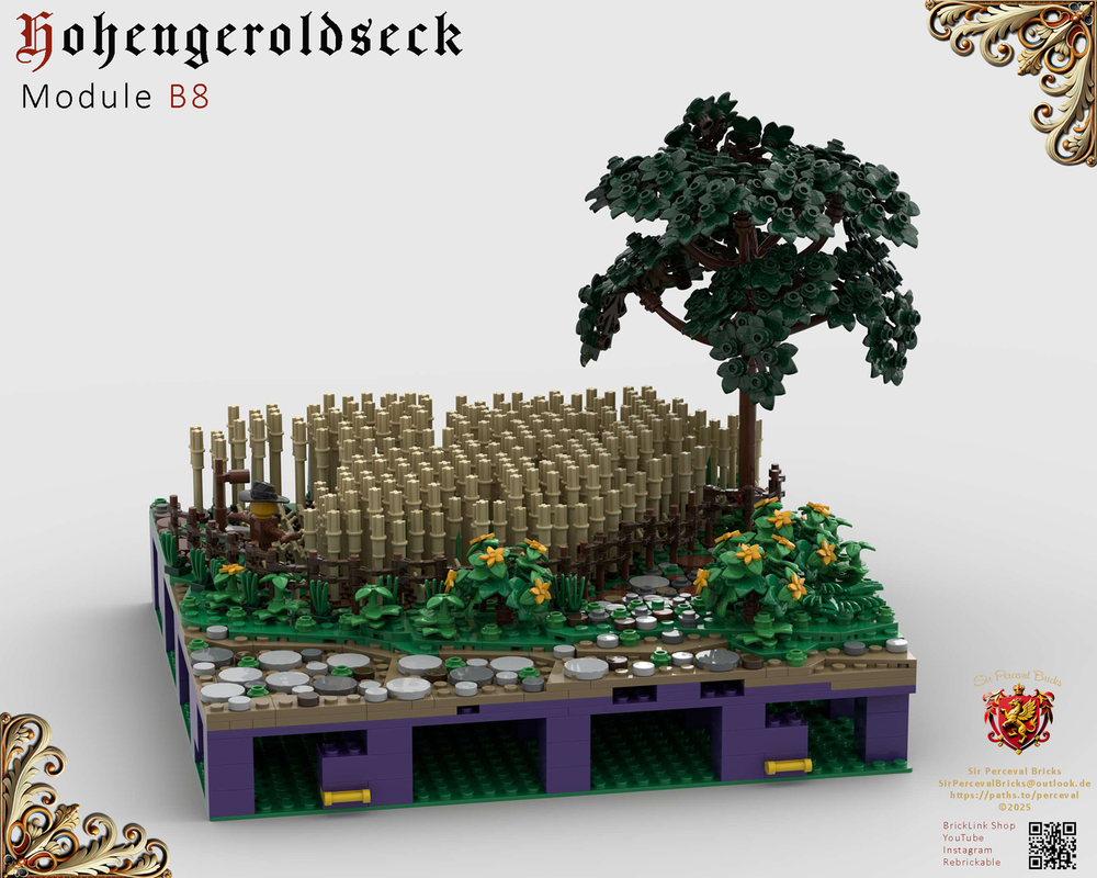 LEGO MOC B8 Castle Hohengeroldseck - Grain field (Landscape Expansaion ...