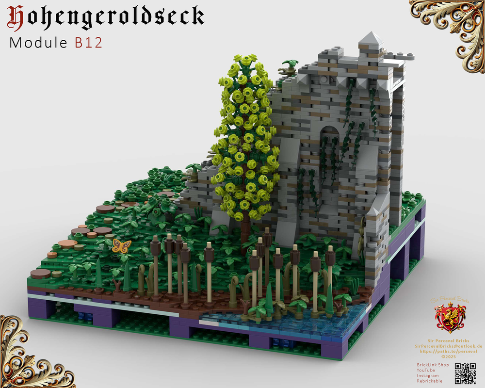 LEGO MOC B12 Castle Hohengeroldseck - Gate ruins at the river ...