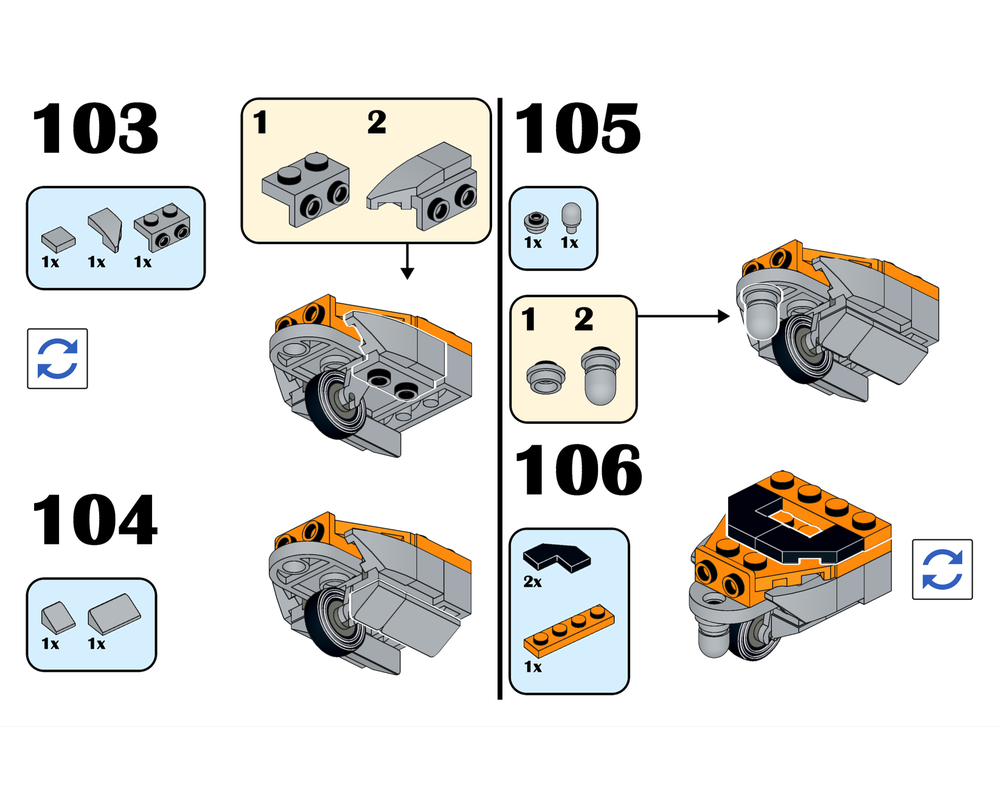 LEGO MOC Functional Mini 42113 Osprey by asnoopy | Rebrickable - Build ...