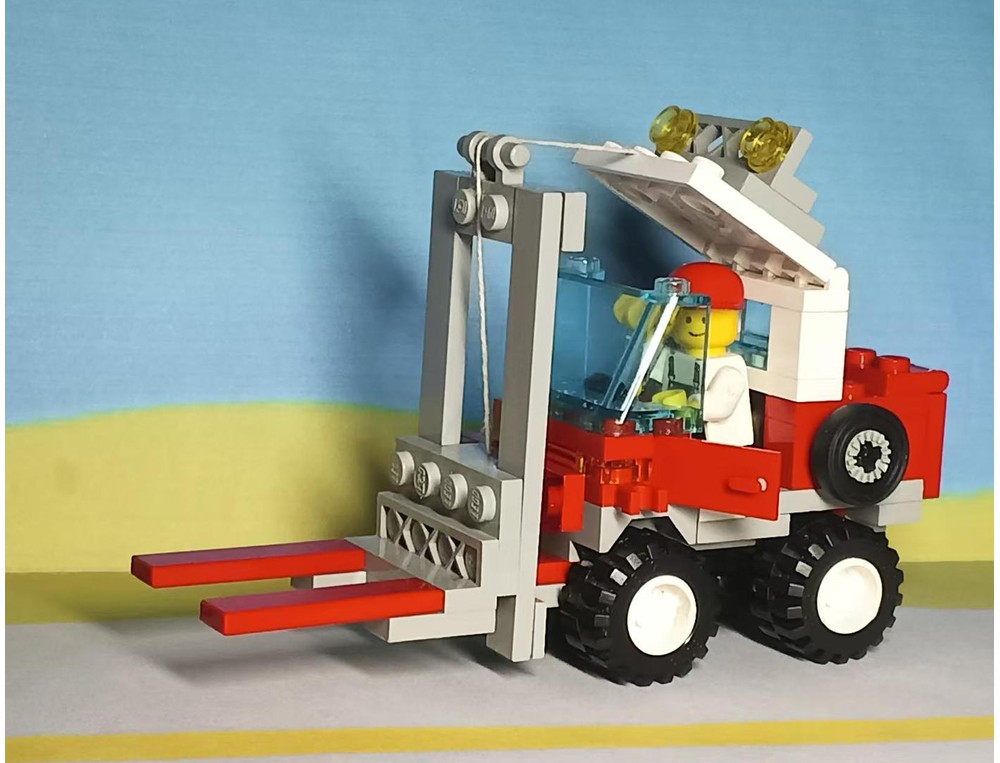 Lego Moc 6668 Forklift By Ziqing Rebrickable Build With Lego