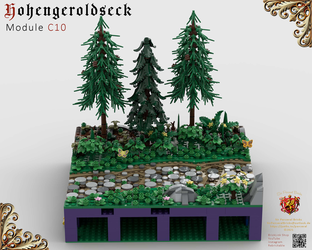 LEGO MOC C10 Castle Hohengeroldseck - Path by the forest (Landscape ...