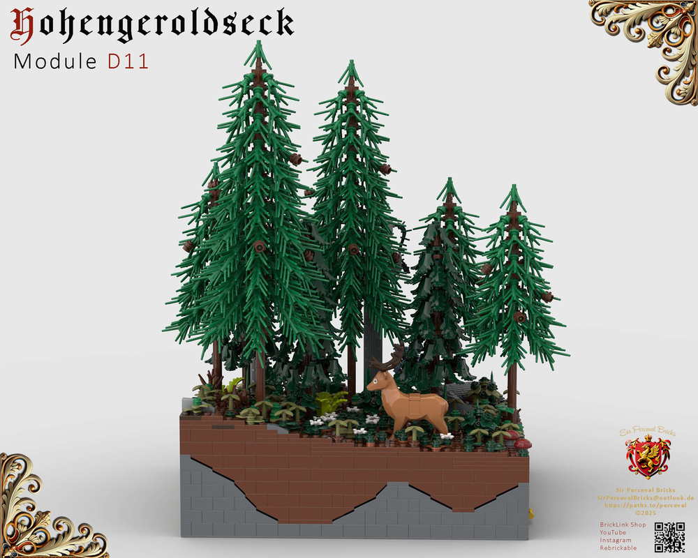 LEGO MOC D11 Castle Hohengeroldseck - Ruins in the forest (Landscape ...
