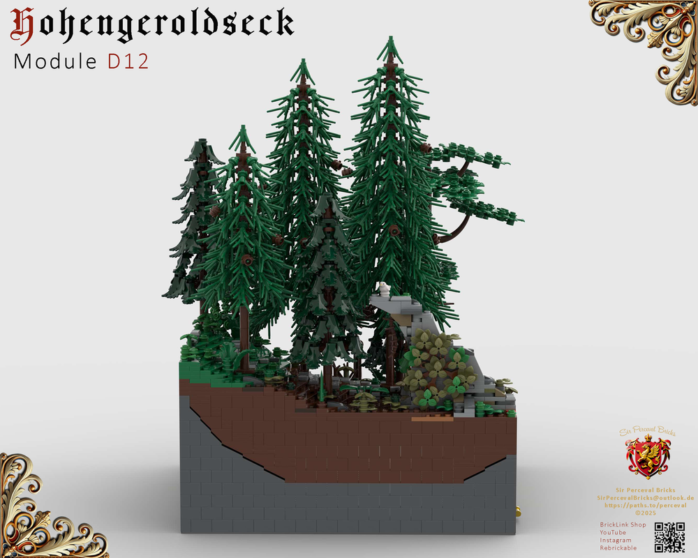 LEGO MOC D12 Castle Hohengeroldseck - Ruins in the forest (Landscape ...