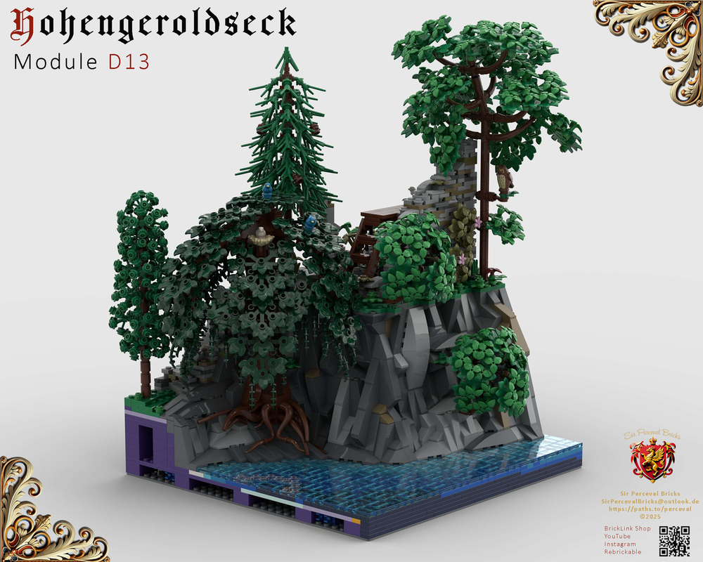 LEGO MOC D13 Castle Hohengeroldseck - Tower ruins on the cliff ...
