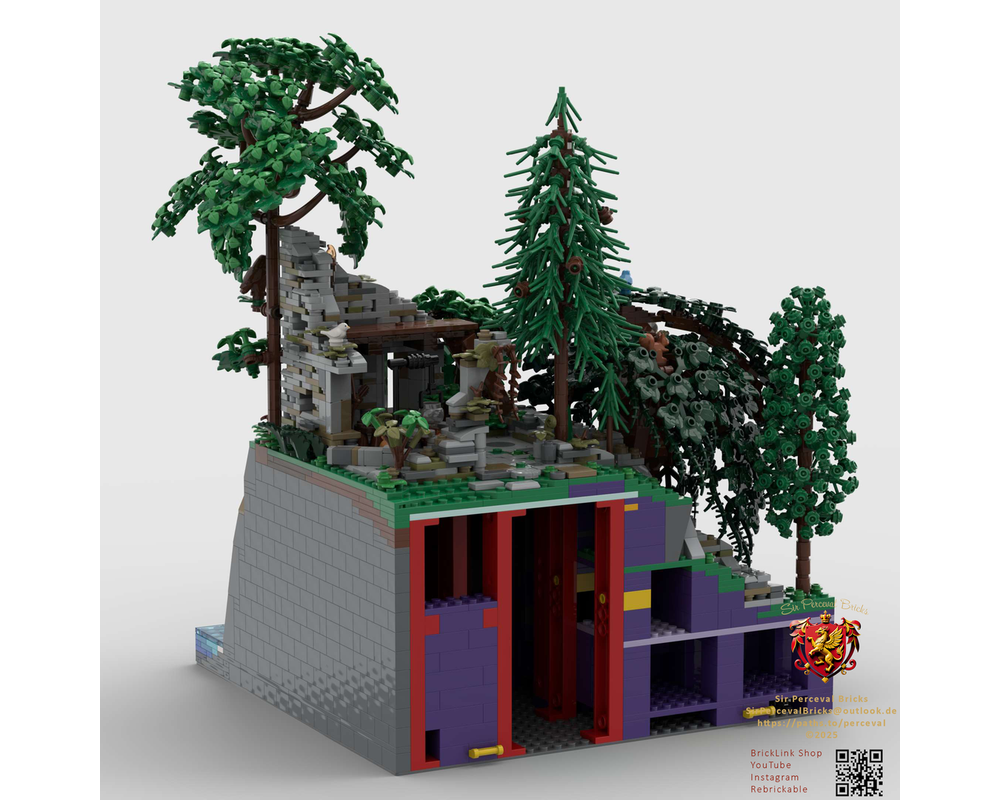 LEGO MOC D13 Castle Hohengeroldseck - Tower ruins on the cliff ...