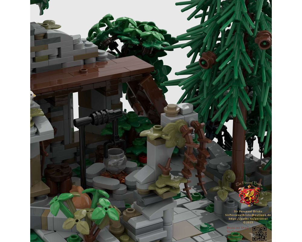 LEGO MOC D13 Castle Hohengeroldseck - Tower ruins on the cliff ...