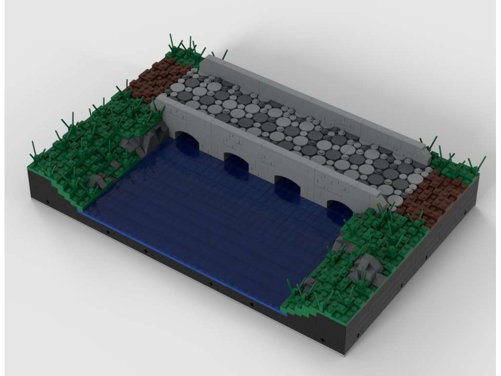 Lego Moc Modular Terrain Riverbank Transition By Mikey2110