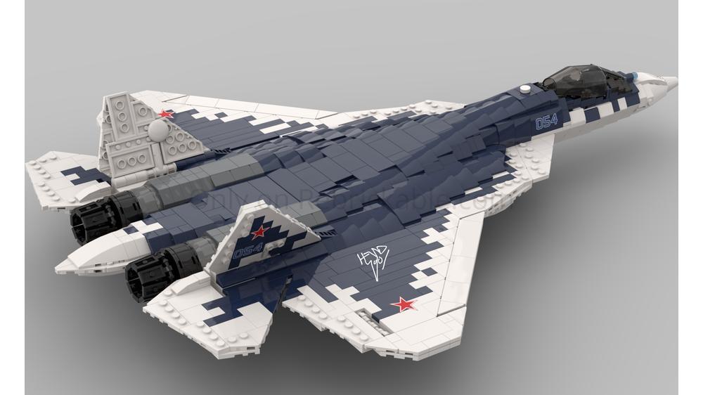 LEGO MOC 1:35 Scale Su-57 Felon by HandSolo99 | Rebrickable - Build with LEGO