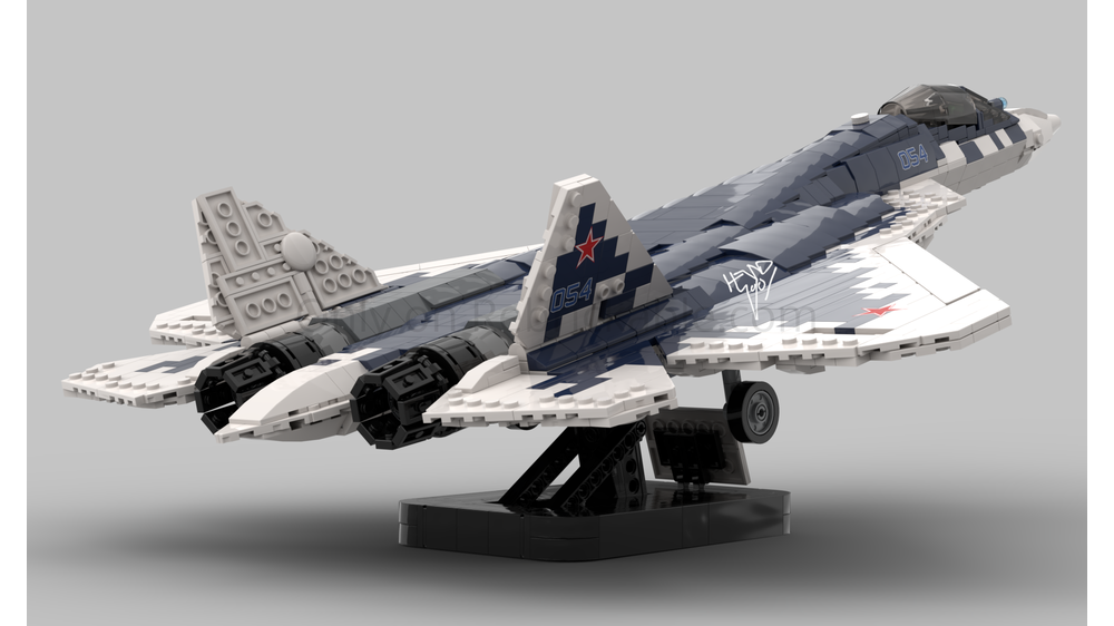 LEGO MOC 1:35 Scale Su-57 Felon by HandSolo99 | Rebrickable - Build with LEGO