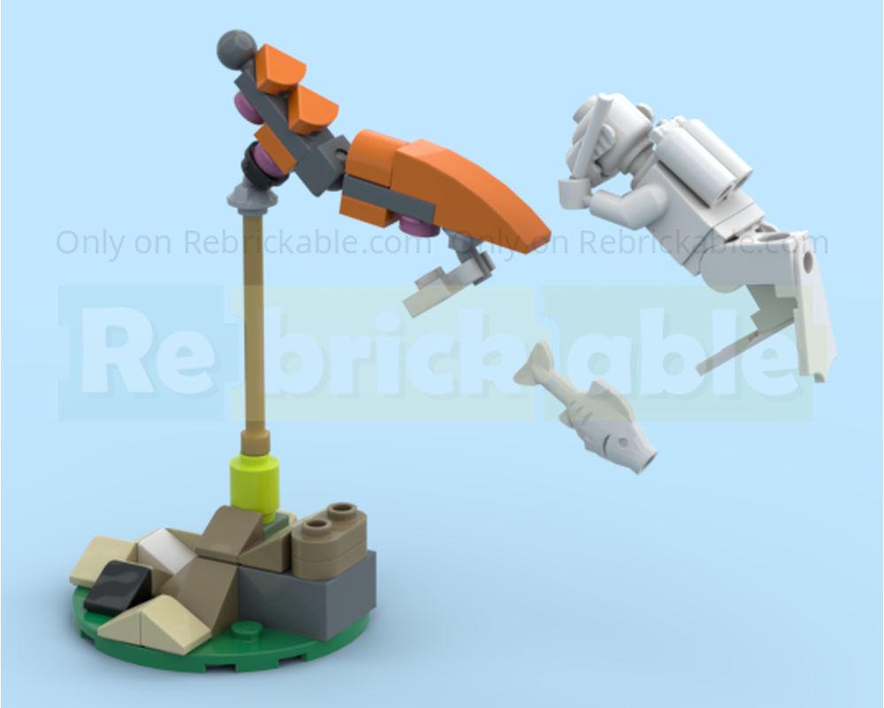 LEGO MOC Paleozoic series 1: Aegirocassis benmoulai 31129 (minifigure scale) by RedKite4 ...