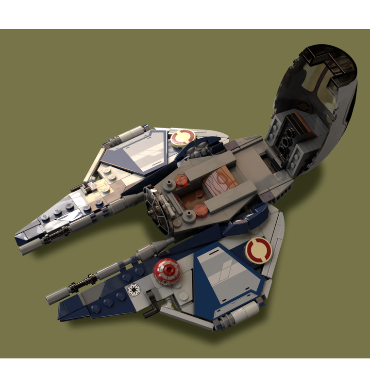 LEGO MOC-208201 Eta-2 Actis-Class Interceptor (Blue) by just_bricking ...