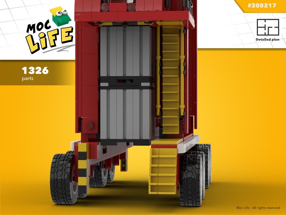 LEGO MOC Straddle carrier shipping container by MocLife | Rebrickable ...