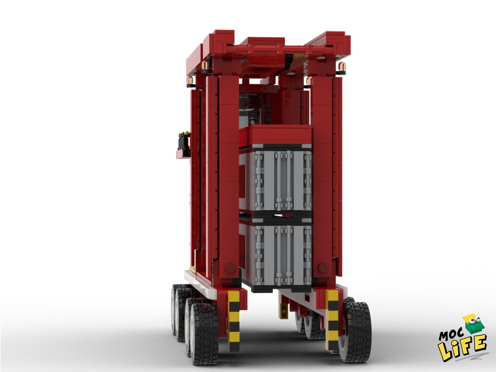 LEGO MOC-208217 Straddle carrier shipping container by MocLife ...