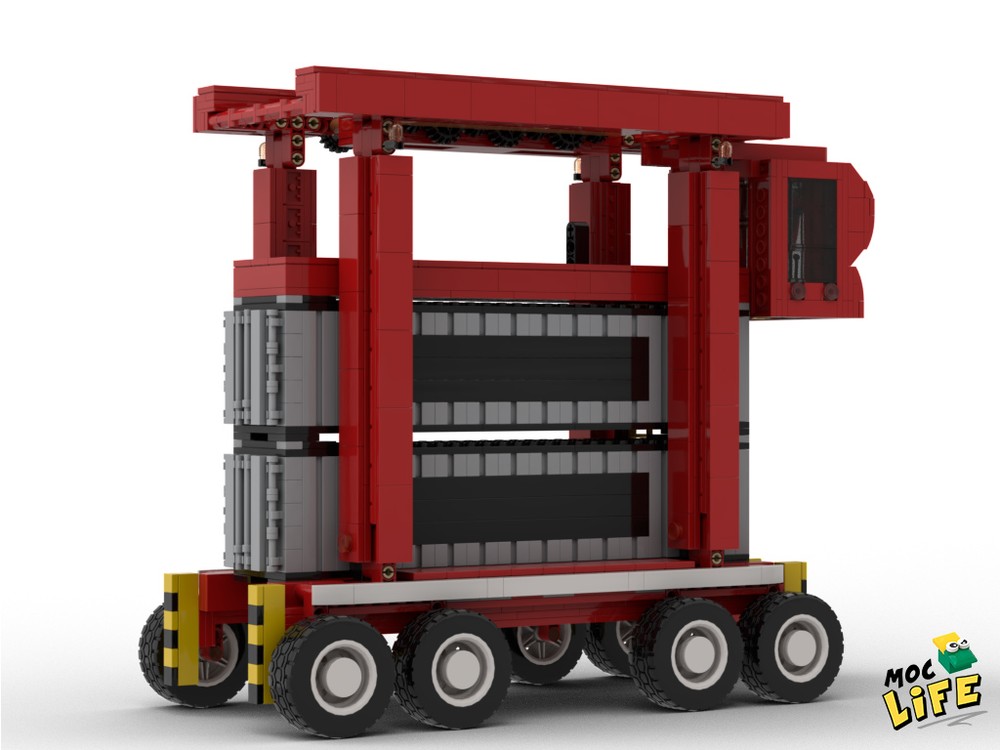 LEGO MOC Straddle carrier shipping container by MocLife | Rebrickable ...