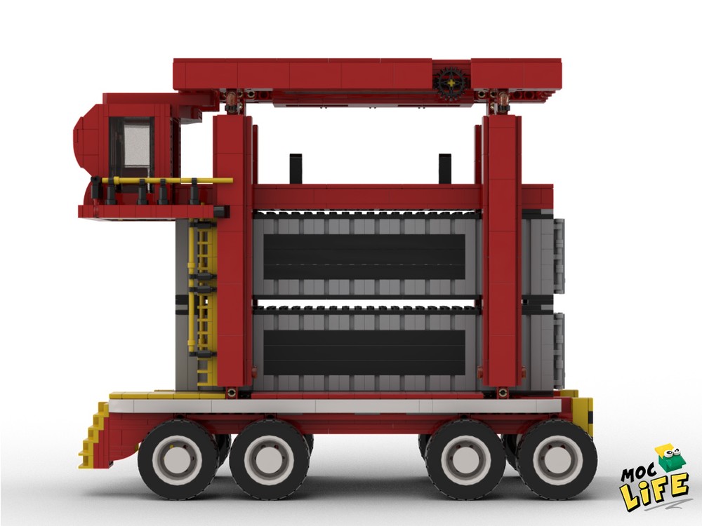 LEGO MOC Straddle carrier shipping container by MocLife | Rebrickable ...