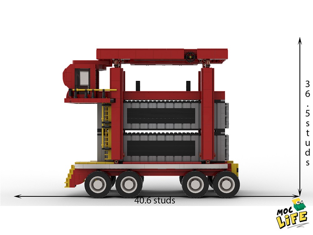 LEGO MOC-208217 Straddle carrier shipping container by MocLife ...
