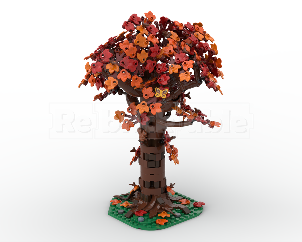 LEGO MOC-208228 Plants and Trees Collection: Big Red Oak by Brickjester ...