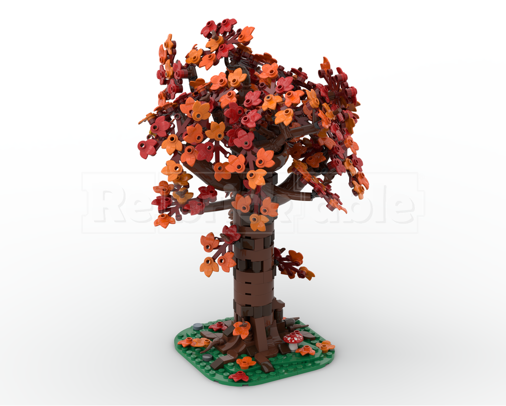LEGO MOC-208228 Plants and Trees Collection: Big Red Oak by Brickjester ...